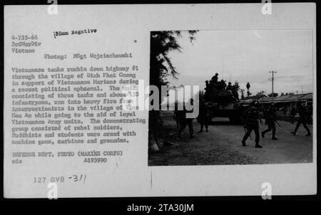 ARVN (Army of the Republic of Vietnam) tanks conducting operations in ...