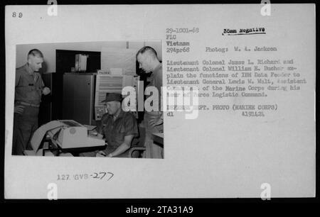 Lt. Colonel James L. Richard gives a tour of the Data Processing Center ...
