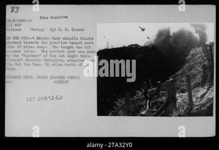 Aerial photograph of Hai Van Pass Fire Support Base in Vietnam, taken ...