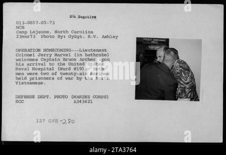 Lieutenant Colonel Jerry W. Marvel, US Marine Corps POW, receives ...