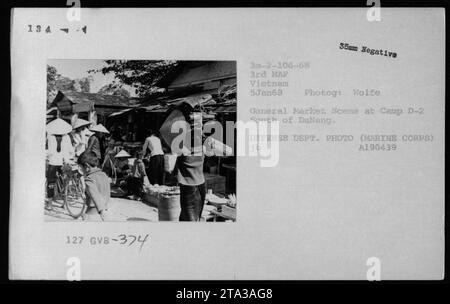 A Vietnamese civilian market during the Vietnam War. Lieutenant ...