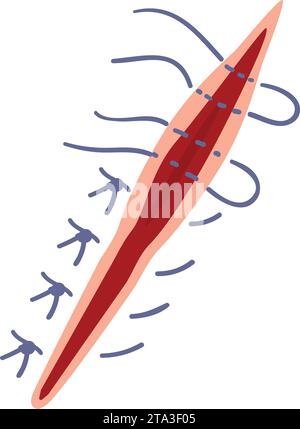 Forceps suture icon cartoon vector. Help clinic. Injury incision cut ...