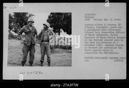 Marine Advisors Captain Albert J. Ransom, 2nd Lieutenant Novak, and ...