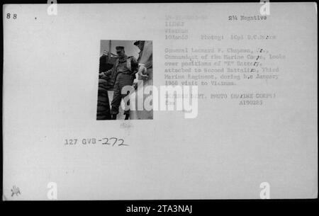 "General Leonard F. Chapman, Commandant of the Marine Corps, inspects ...