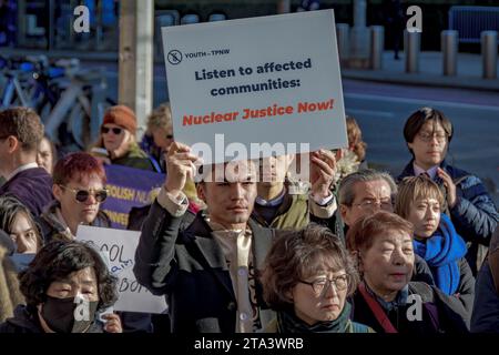 USA. 28th Nov, 2023. On November 28, 2023 a coalition of anti-nuclear ...