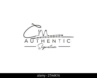 CM Signature Logo Template Vector Stock Vector Image & Art - Alamy