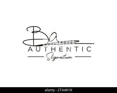 BA Signature Logo Template Vector Stock Vector Image & Art - Alamy