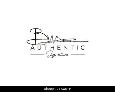 BW Signature Logo Template Vector Stock Vector Image & Art - Alamy