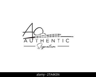 AO Signature Logo Template Vector Stock Vector Image & Art - Alamy