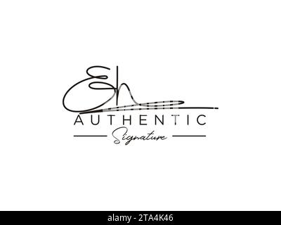 EH Signature Logo Template Vector Stock Vector Image & Art - Alamy