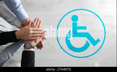 Inclusion concept, banner design. International symbol of access ...