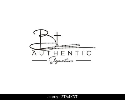 BT Signature Logo Template Vector Stock Vector Image & Art - Alamy