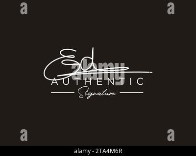 ED Signature Logo Template Vector Stock Vector Image & Art - Alamy
