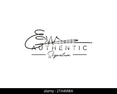 EW Signature Logo Template Vector Stock Vector Image & Art - Alamy