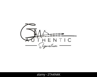 GW Signature Logo Template Vector Stock Vector Image & Art - Alamy