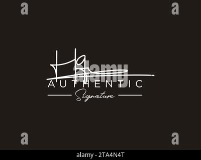HQ Signature Logo Template Vector Stock Vector Image & Art - Alamy