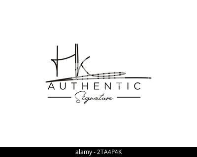 HK Signature Logo Template Vector Stock Vector Image & Art - Alamy