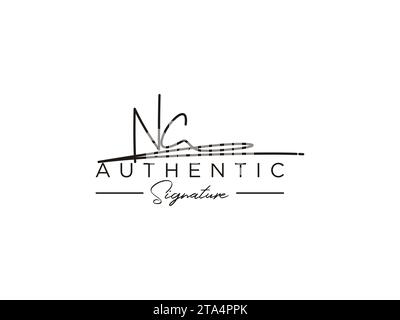NC Signature Logo Template Vector Stock Vector Image & Art - Alamy