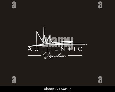 NV Signature Logo Template Vector Stock Vector Image & Art - Alamy