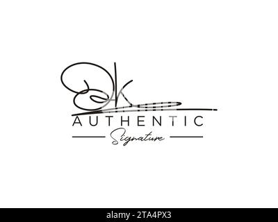 OK Signature Logo Template Vector Stock Vector Image & Art - Alamy