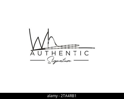 WH Signature Logo Template Vector Stock Vector Image & Art - Alamy