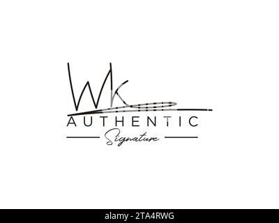 WK Signature Logo Template Vector Stock Vector Image & Art - Alamy