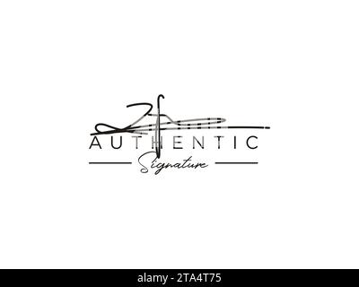 ZF Signature Logo Template Vector Stock Vector Image & Art - Alamy