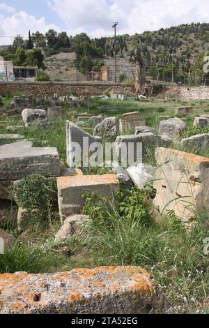 The site of old Argos with the modern town in the background Stock ...