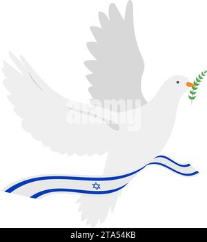 israel peace dove and flag Stock Vector Image & Art - Alamy