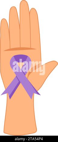 rett syndrome ribbon on hand with heart Stock Vector Image & Art - Alamy