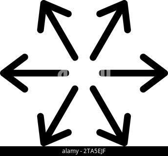 Versatile icon. Multifunction sign. Arrows pointing in different ...