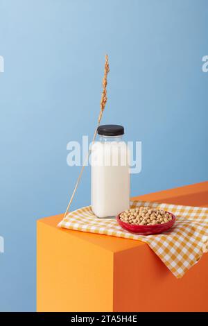 protein rich red beans displayed in bowl isolated against black ...