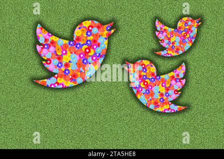 Logo of Twitter X, text designed by Andreas Mallinckrodt Stock Photo ...
