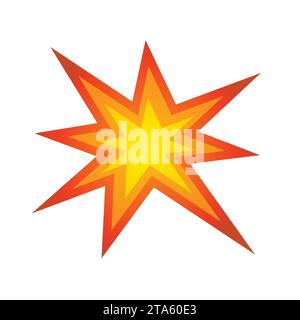 Boom burst star vector icon isolated on white background. Comic cartoon ...