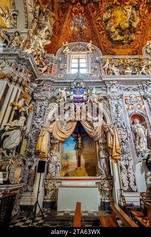 The Crucifix at the Cappella del Santissimo Crocifisso nailed to the ...