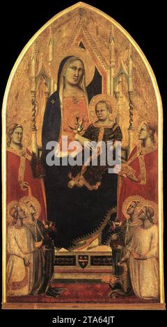 Madonna and Child Enthroned with Angels 1355 by Taddeo Gaddi (Florence 1290/1300 - 1366 ...