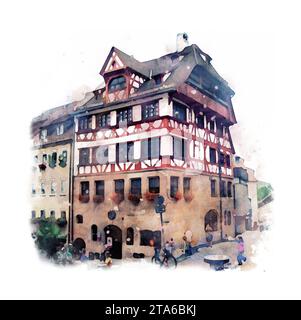 Hand drawn illustration of a house Stock Photo - Alamy