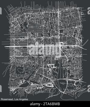 Street roads map of the CITY OF ROSEMEAD, LOS ANGELES CITY COUNCIL ...