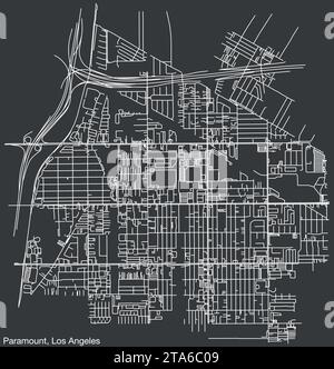 Street roads map of the CITY OF PARAMOUNT, LOS ANGELES CITY COUNCIL ...