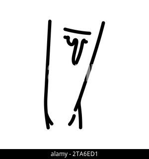 Blood on the leg (cut on the thigh) color line icon. Injuries concept ...