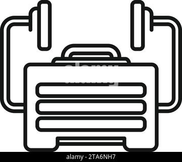 Ambulance defibrillator icon. Outline Ambulance defibrillator vector ...
