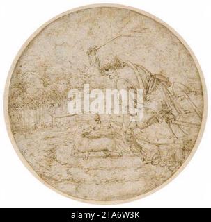 Leonardo da Vinci - The Ermine Hunt, c. 1494 Stock Photo - Alamy