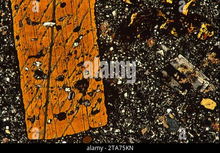 Andesite is a volcanic rock intermediate between basalt and rhyolite ...