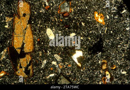 Basalt rich in nepheline. Basalt is an igneous extrusive rock ...