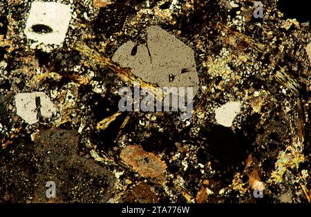Syenite porphyry. Porphyry is a texture of igneous rocks consisting in ...