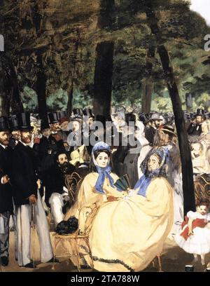 Music in the Tuileries Gardens by Edouard Manet, oil on canvas, 1862 ...