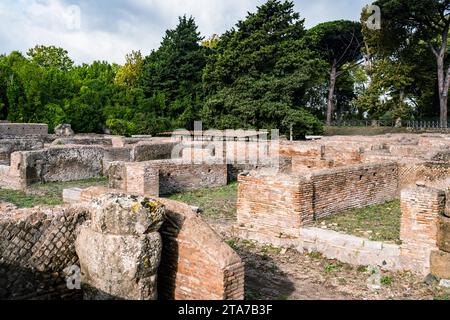 ostia antica port on the Tiber in Rome. Roman Archeology site, Italy ...
