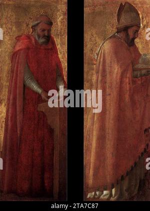 Two panels from the Pisa Altarpiece 1426 by Masaccio Stock Photo - Alamy