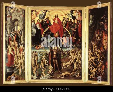 Last Judgment Triptych (open) 1467-71 by Hans Memling Stock Photo - Alamy