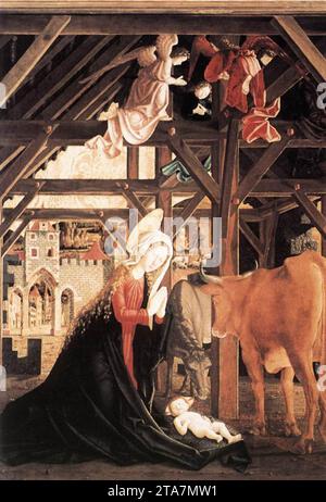 Michael Pacher - St Wolfgang Altarpiece - Nativity Stock Photo - Alamy